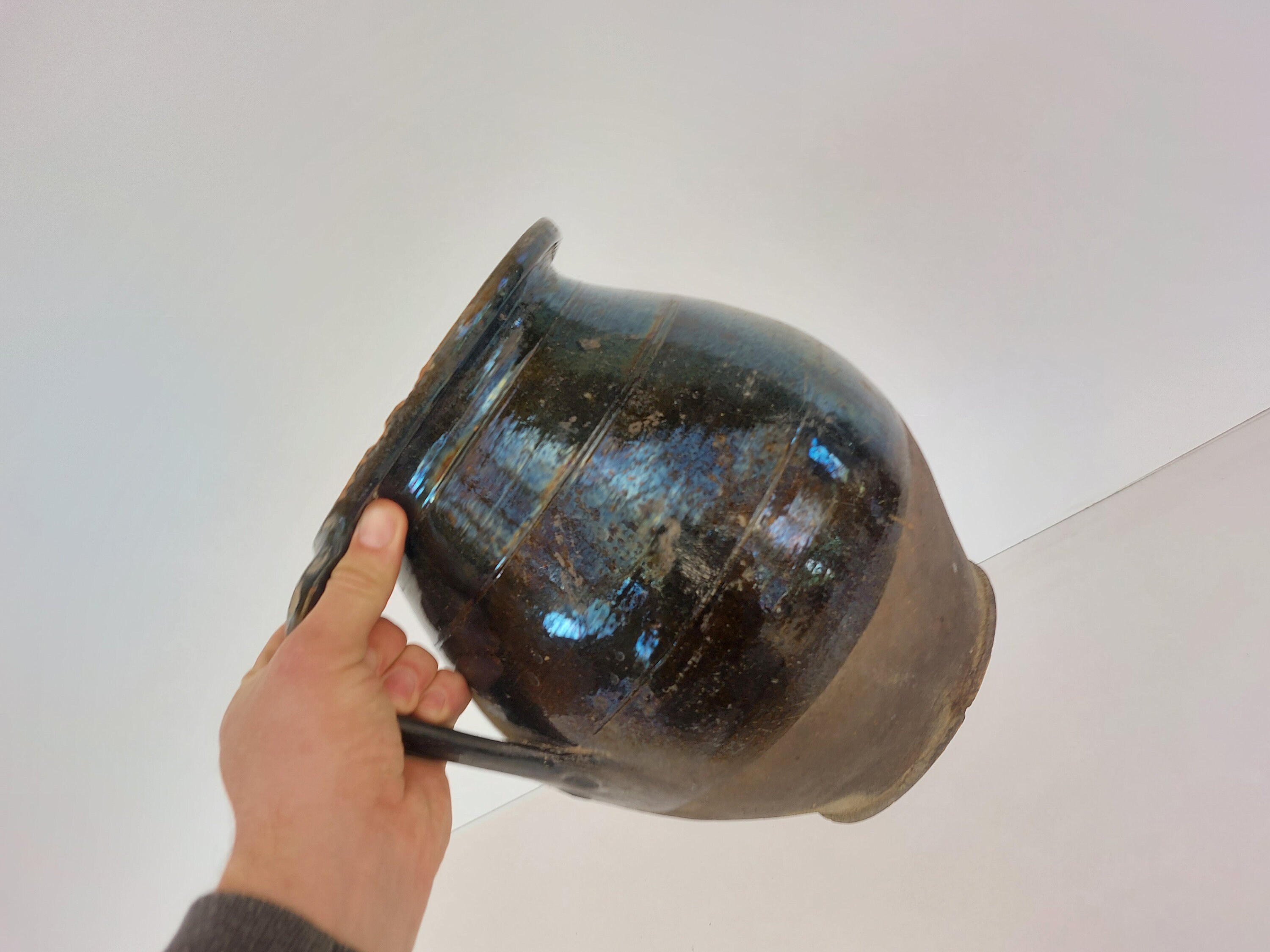 Primitive Vessel, Clay Vessel, Handmade Vessel, Vase, Black Vase, Large ...