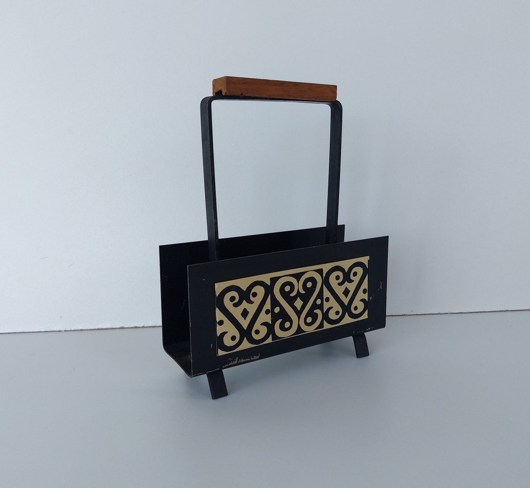 Vintage Letter Holder, Small Letter Holder, Letter Rack, Unique, Black ...
