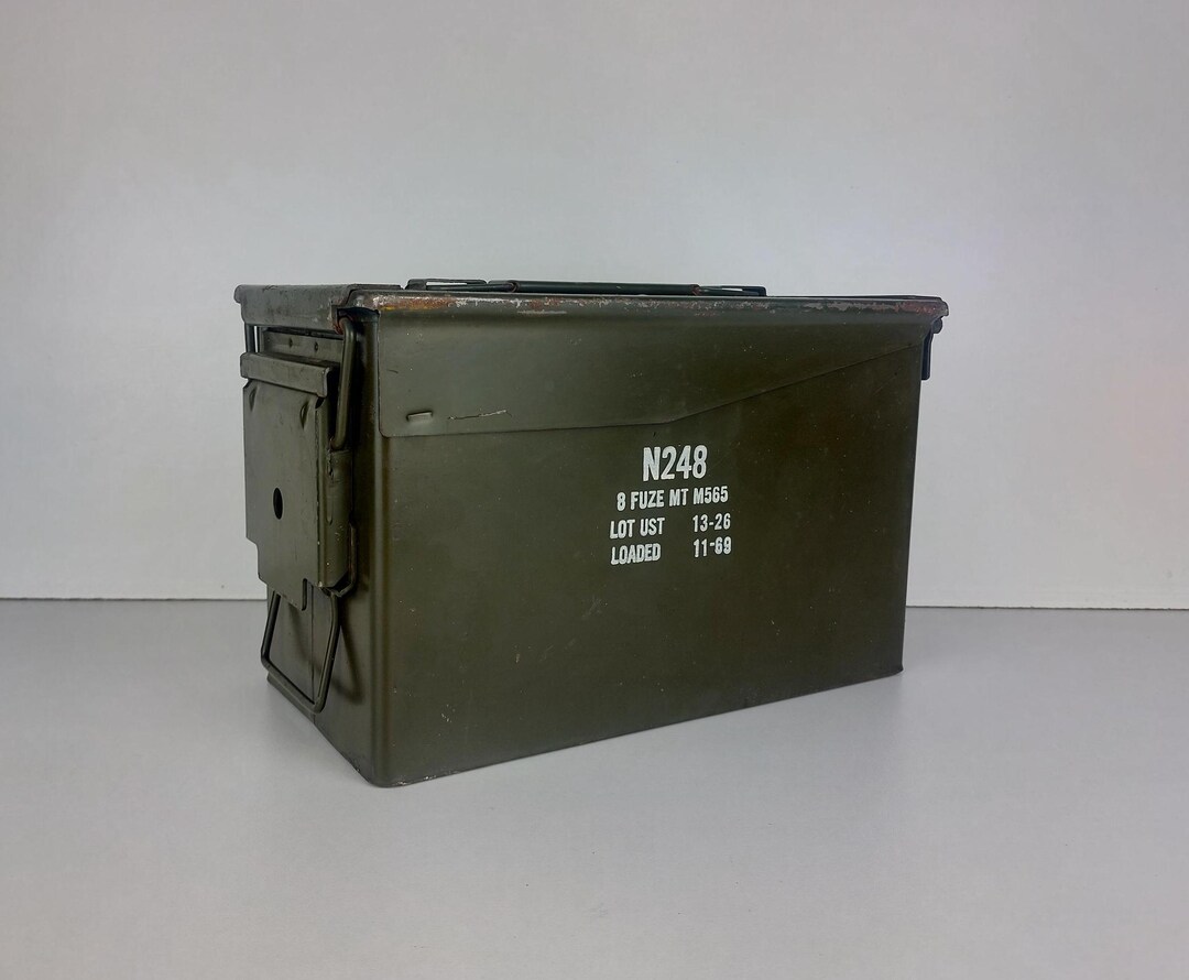 Vintage Military Metal Box, Army Box, Vintage Box, Metal Box, Army ...