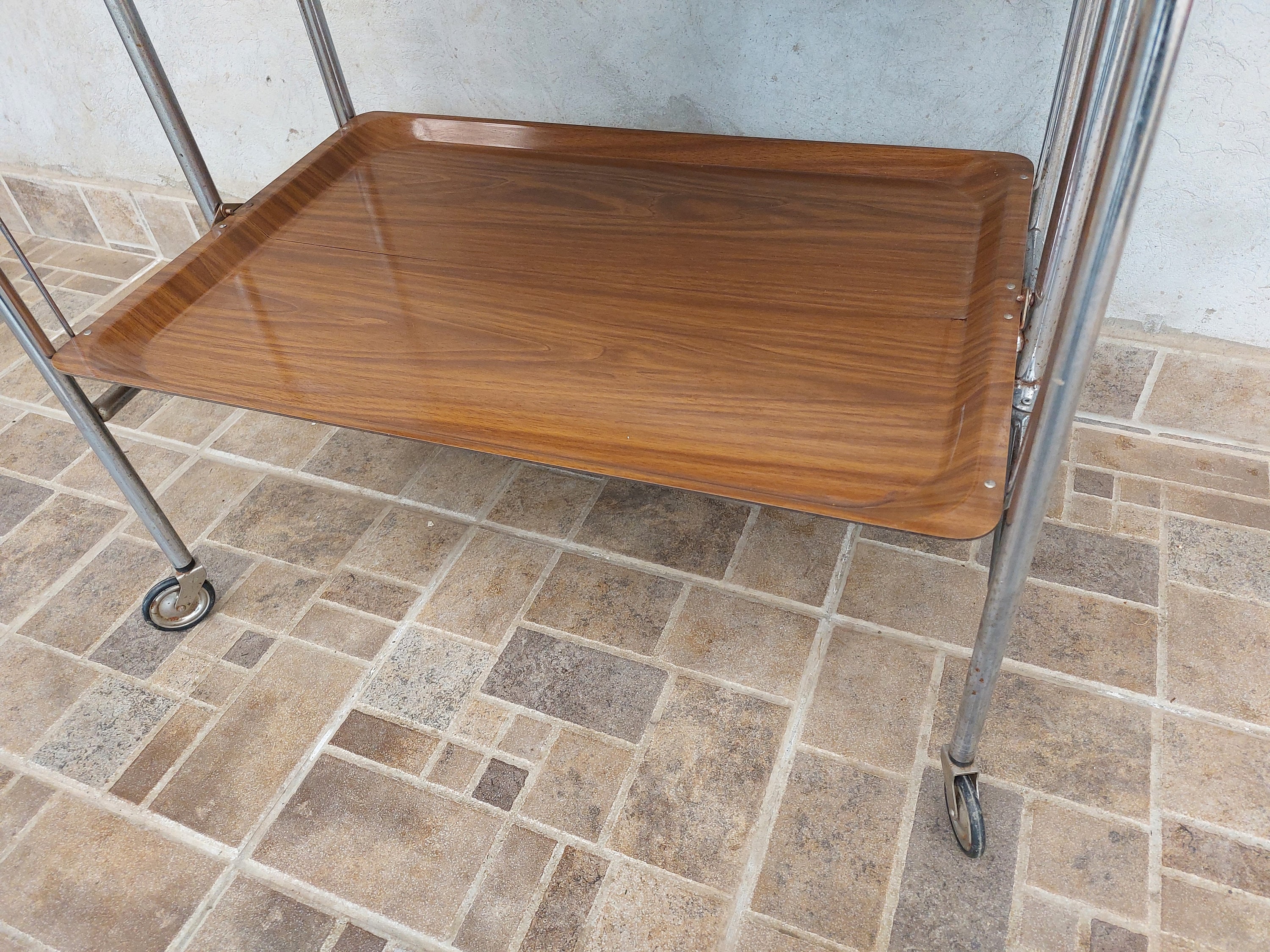 Coffee Table, Rotary Table, Folding Table, Brown Table, Vintage, Retro ...