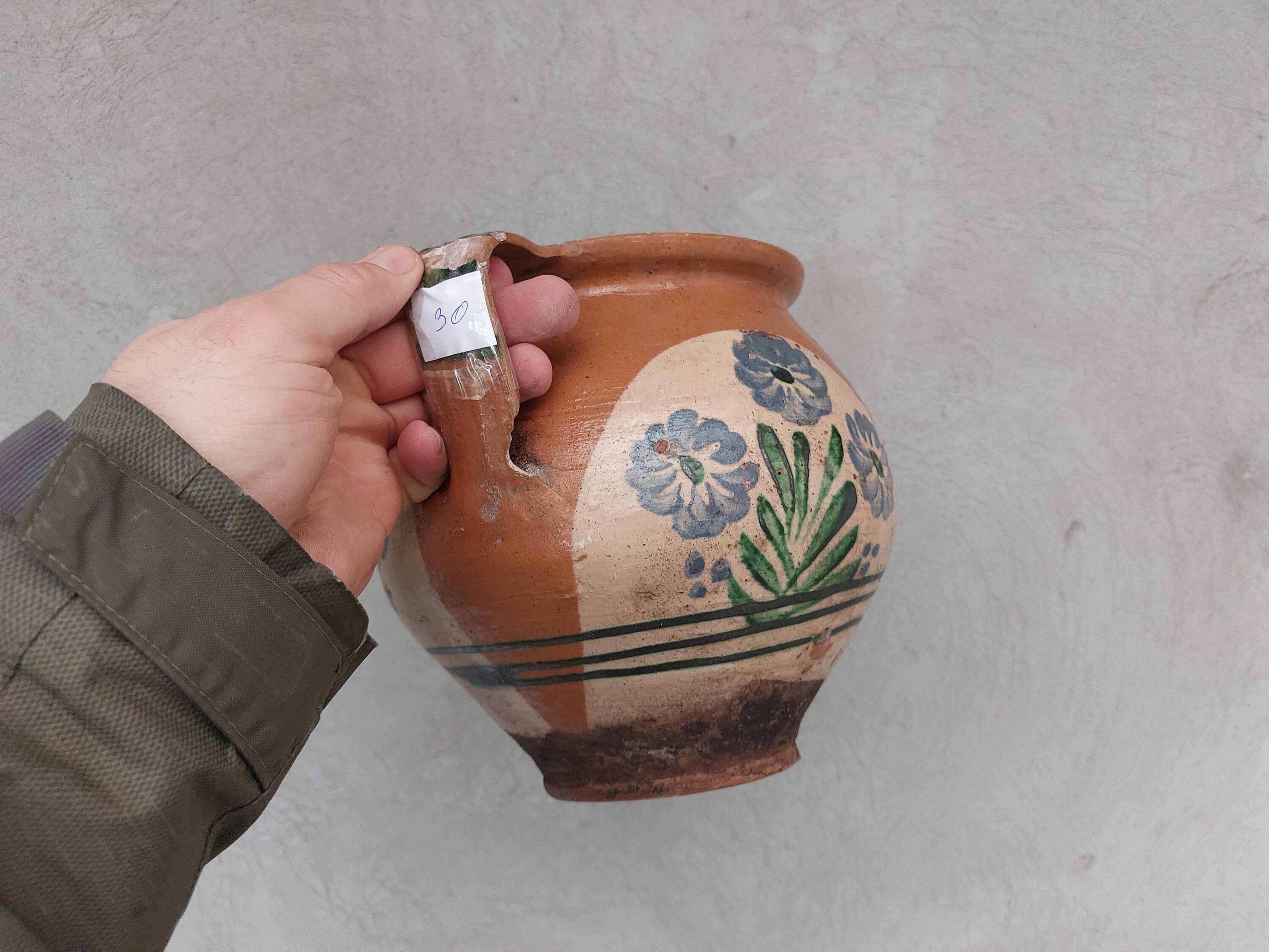 Flower Vase, Primitive Vase, Primitive Art, Clay Vase, Large Vase ...