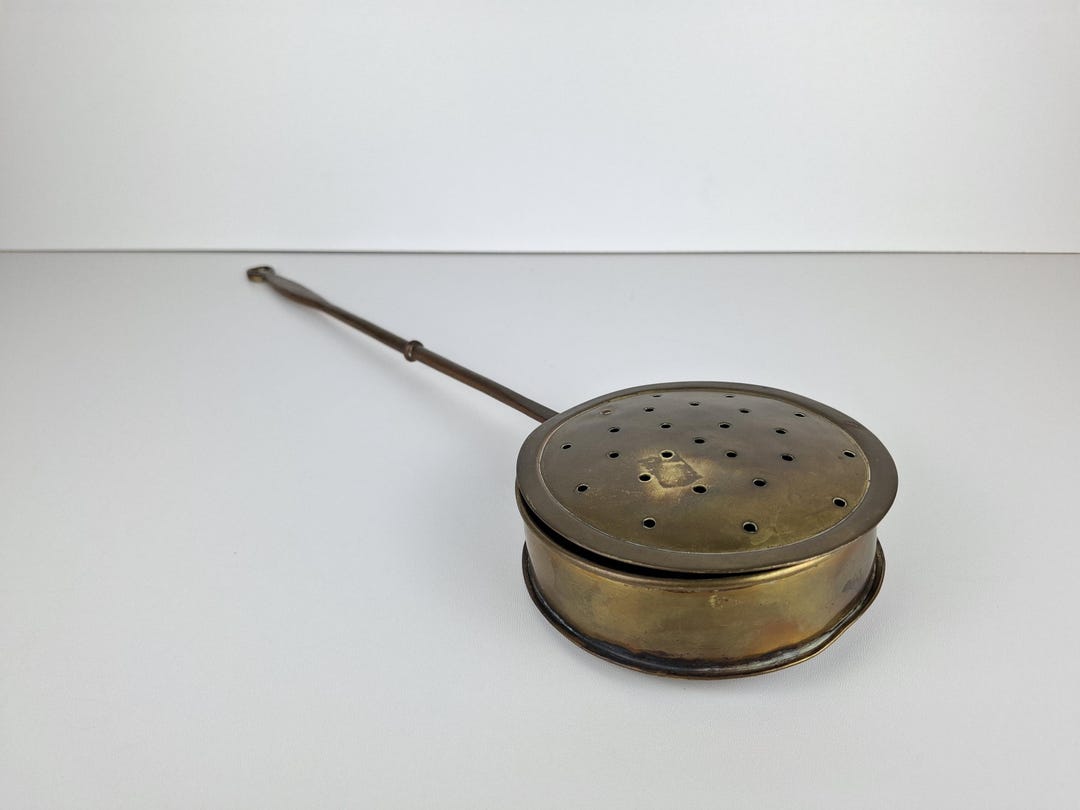 Antique Brass Chestnut Roaster, Fireplace Roaster, Vintage, Wall Decor ...