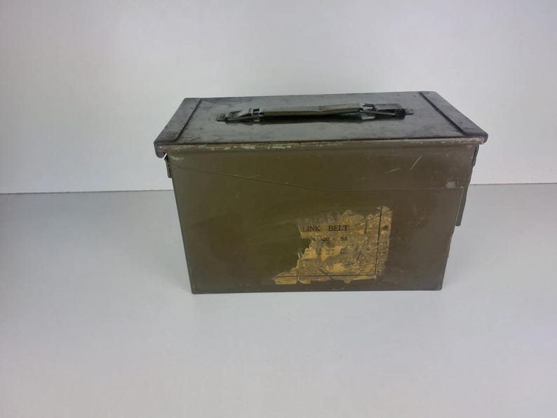 Vintage Military Metal Box, Army Box, Vintage Box, Metal Box, Army ...