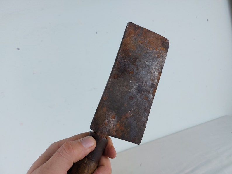 Butchers Meat Cleaver, Chopper, Axe, Massive Butcher Knife, Primitive ...