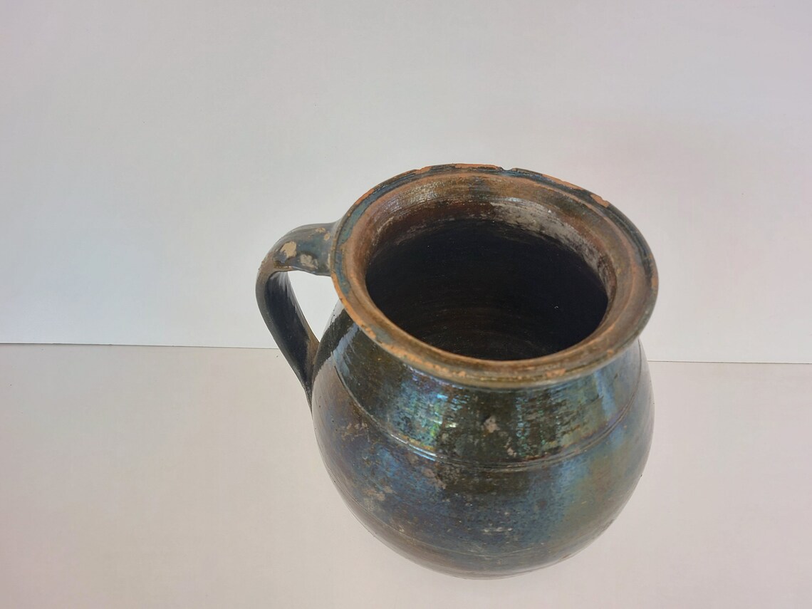 Primitive Vessel, Clay Vessel, Handmade Vessel, Vase, Black Vase, Large ...