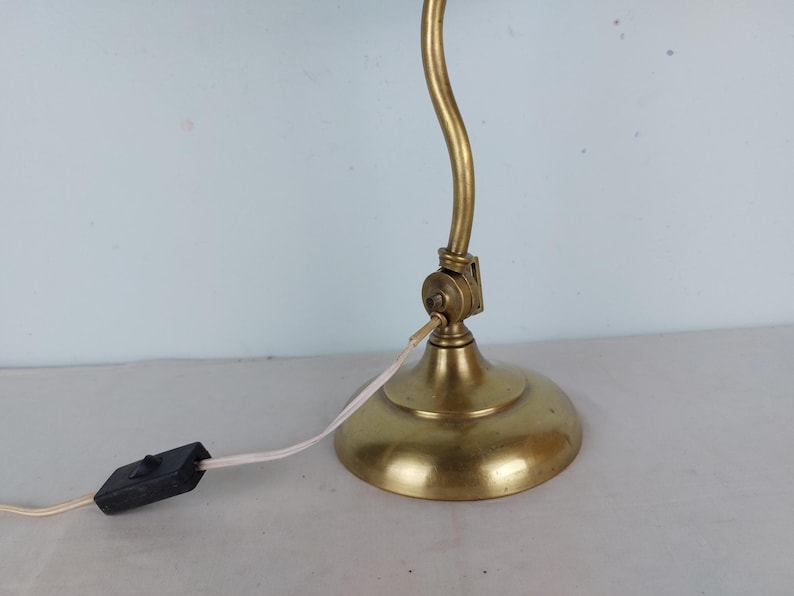 Antique Banker Lamp, Art Deco Banker Lamp, 1900 S , Green Enamel Lamp ...