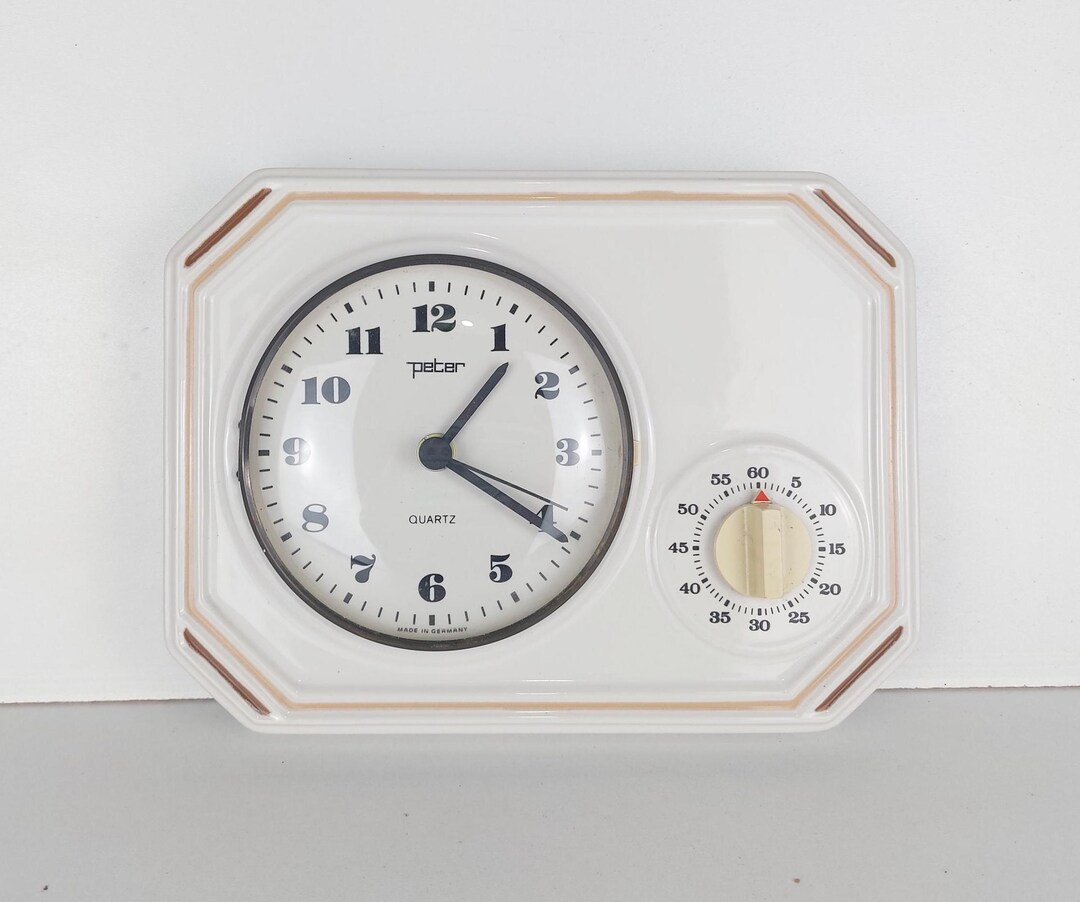 Peter Clock, Kitchen Clock, Ceramic Clock, Wall Clock, Vintage Clock ...