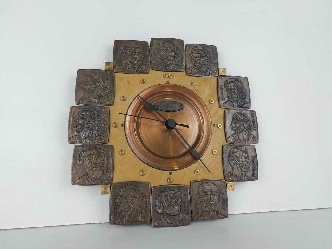 12 Apostles Clock, Wall Clock, Vintage Clock, Religion Clock, Unique ...