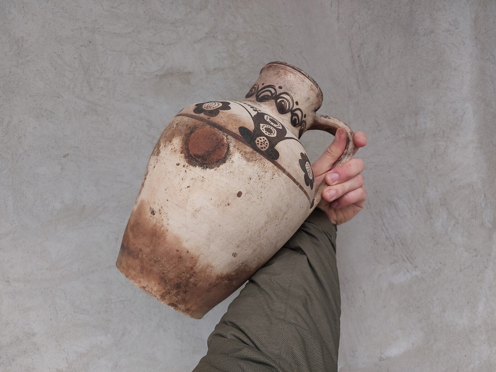 Beautiful Clay Vessel, Traditional Vessel, Clay Vase, White Vase ...