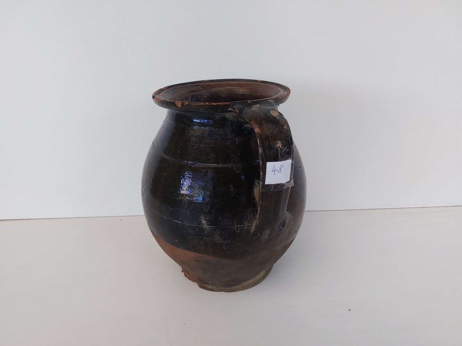 Primitive Vessel, Clay Vessel, Handmade Vessel, Vase, Black Vase, Large ...