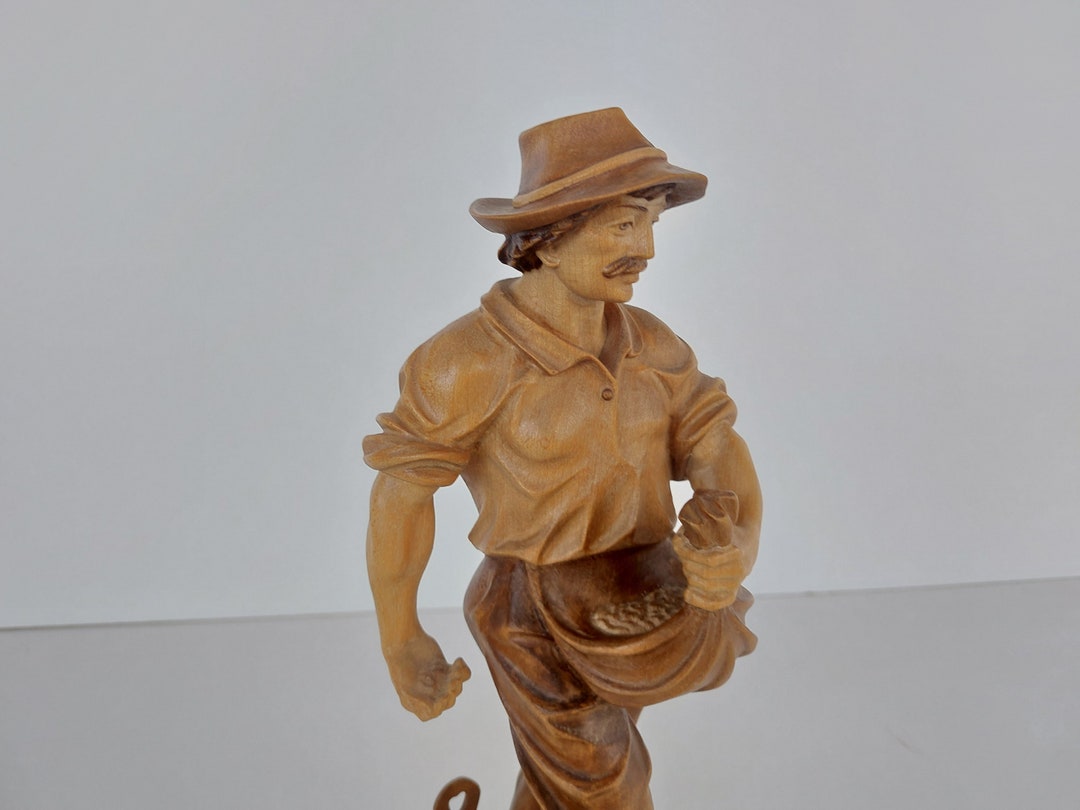 Working Man Sculpture, Wooden Sculpture, Wooden Art, Art, Germany, Made ...