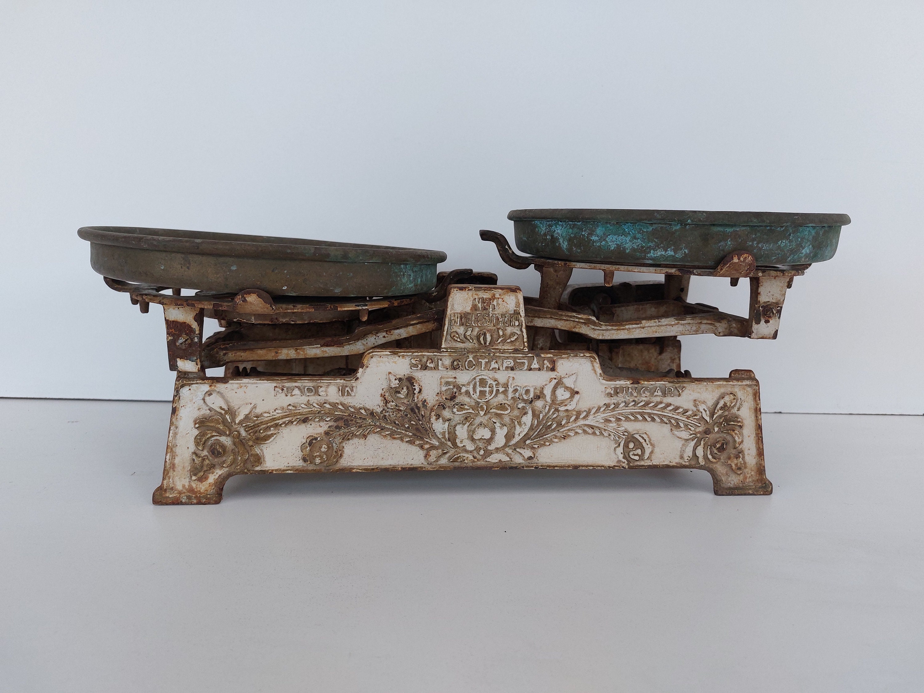 Antique Scale, White Scale, Hungary Scale, Vintage Scale, Kitchen Scale ...