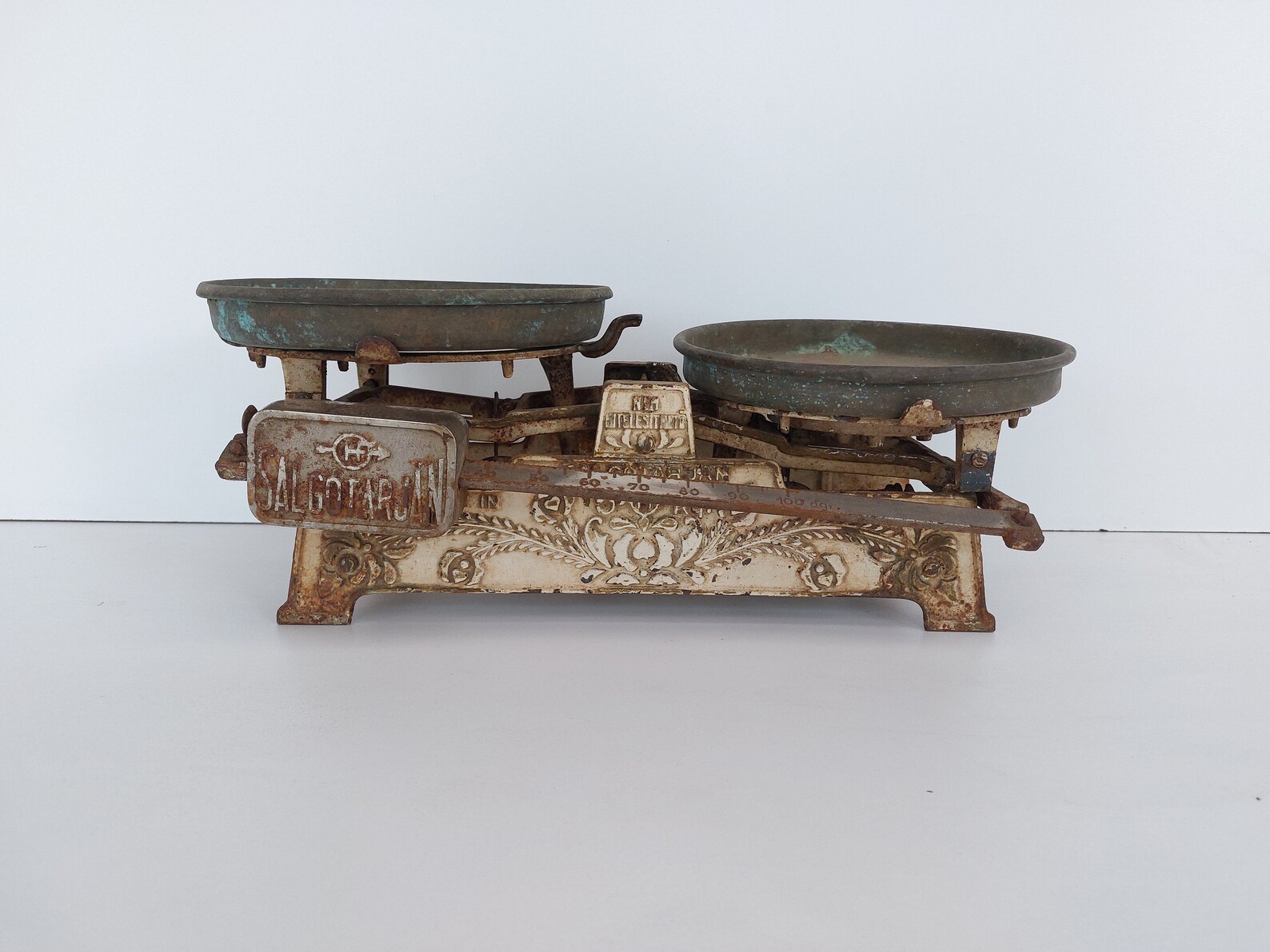 Antique Scale, White Scale, Hungary Scale, Vintage Scale, Kitchen Scale ...