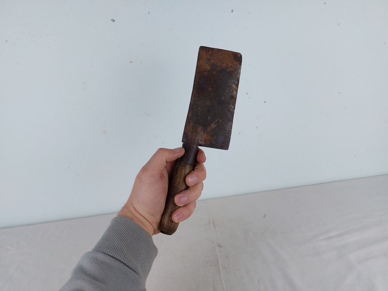 Butchers Meat Cleaver, Chopper, Axe, Massive Butcher Knife, Primitive ...