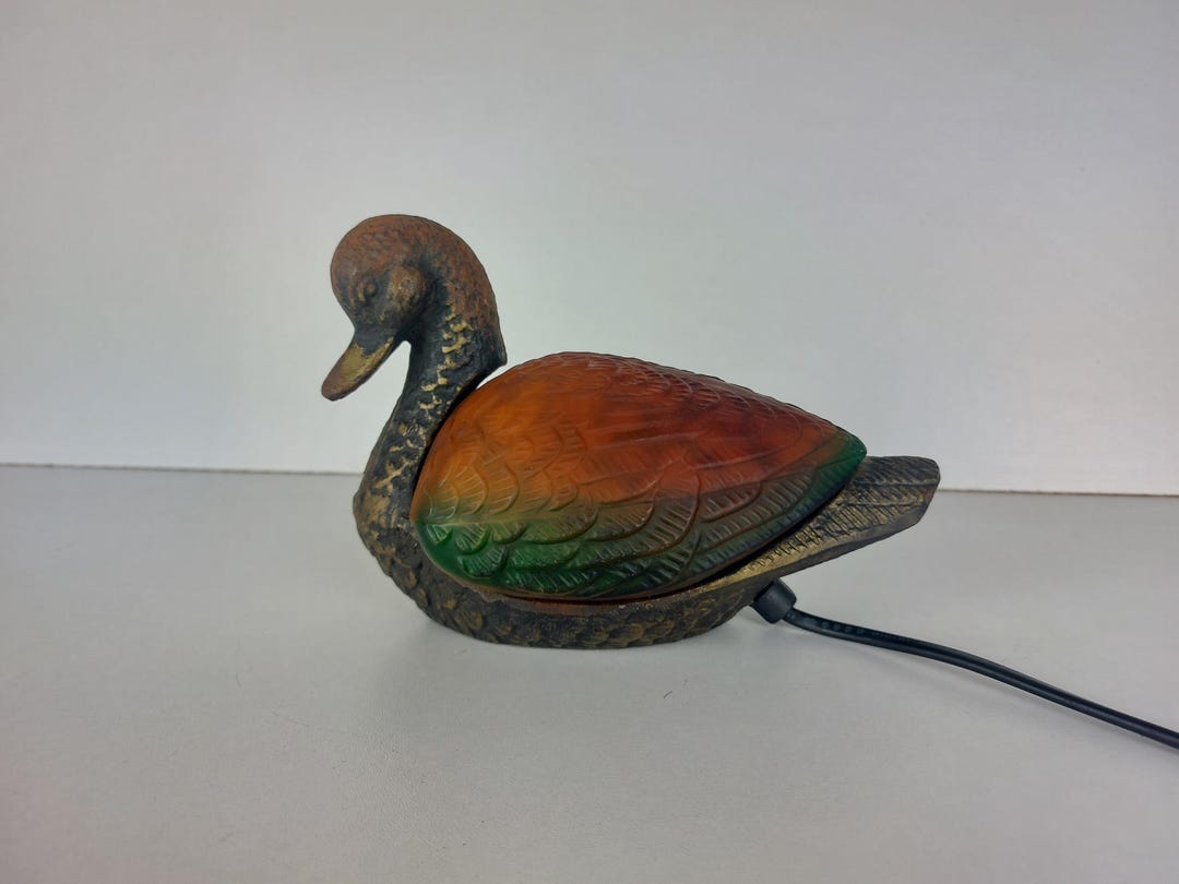 Duck Floor Lamp, Vintage Lamp, Glass Lamp, Metal Lamp, Retro Lamp ...