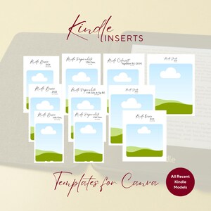 Customizable DIY Kindle Insert Canva Templates | Personalize Your E ...