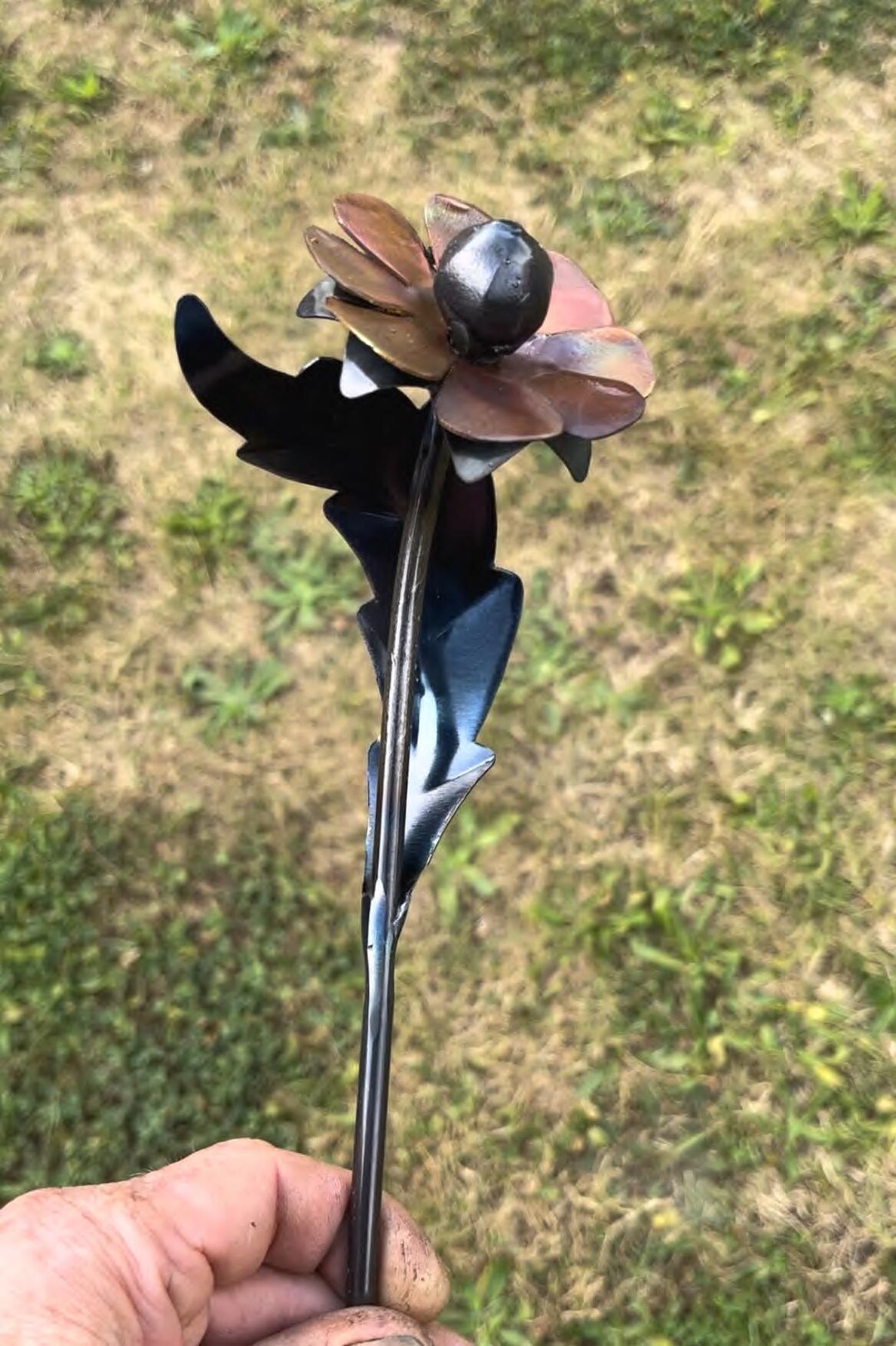 Hand Forged Iron & Copper Daisy Flower: Metal Table Decoration - Etsy
