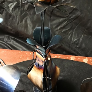 Hand Forged Copper Rose: Iron Flower Sculpture, Love Token - Etsy