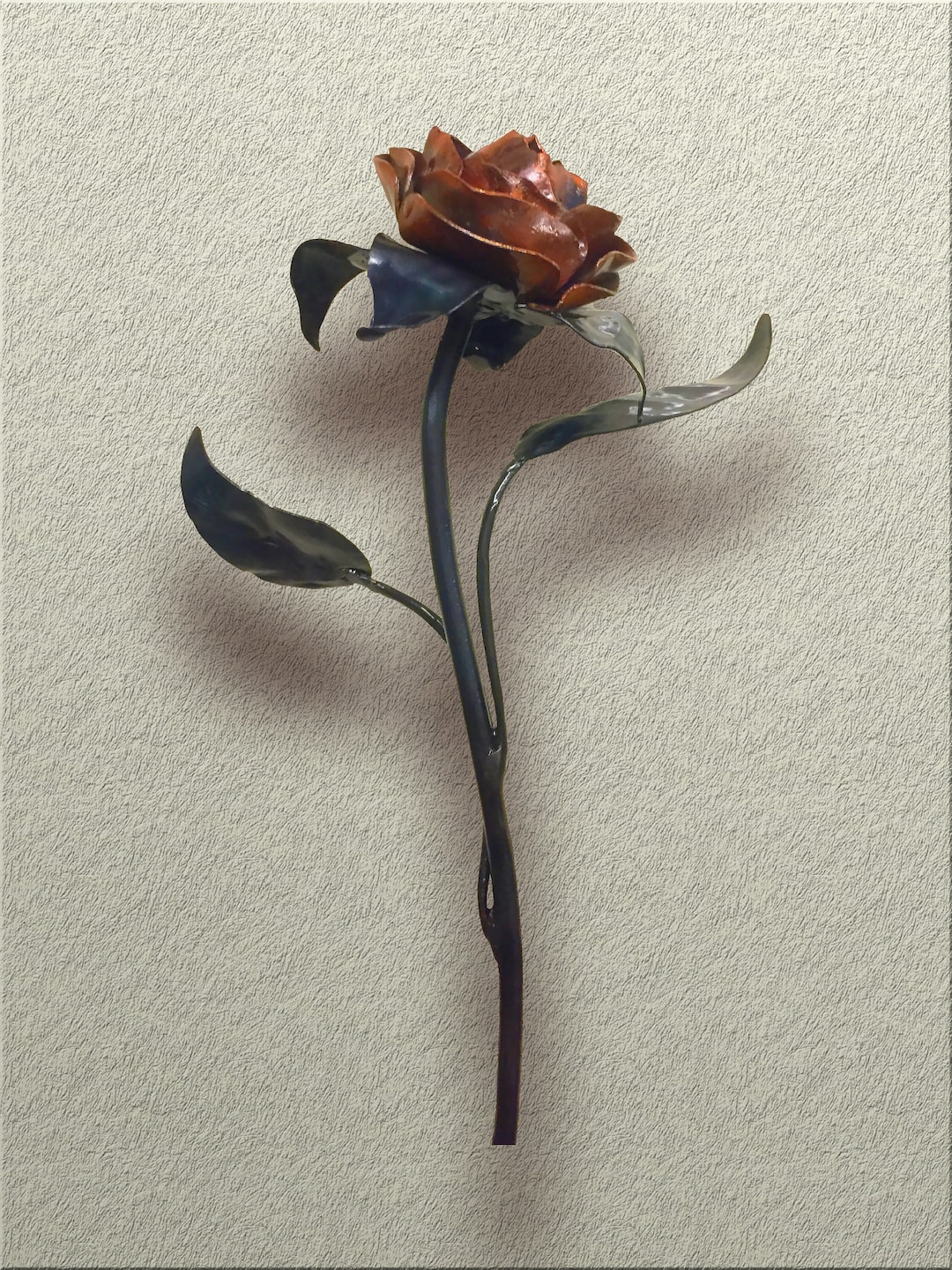 Hand Forged Copper Rose, Valentines Day Gift, Mother's Day Gift, Father ...