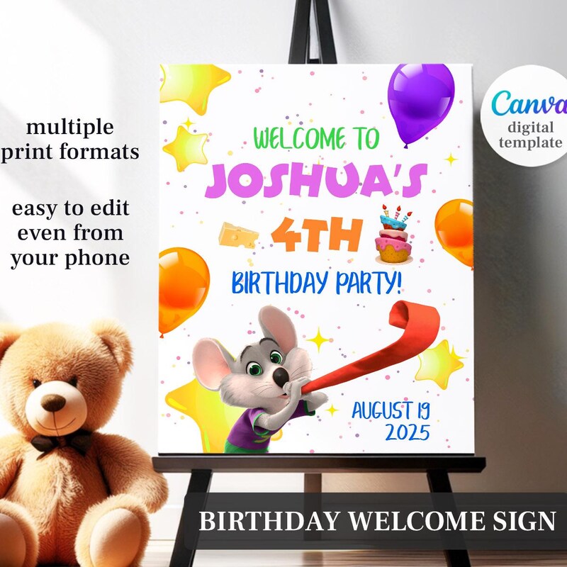 Chuck E. Cheese Sign - Etsy