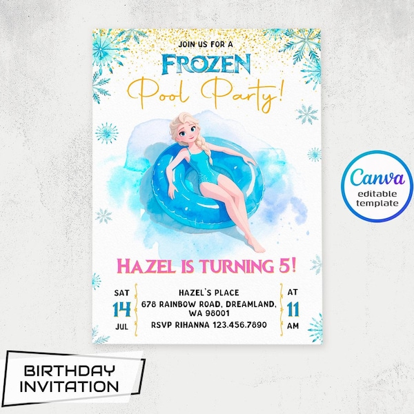 Frozen Pool Party - Etsy
