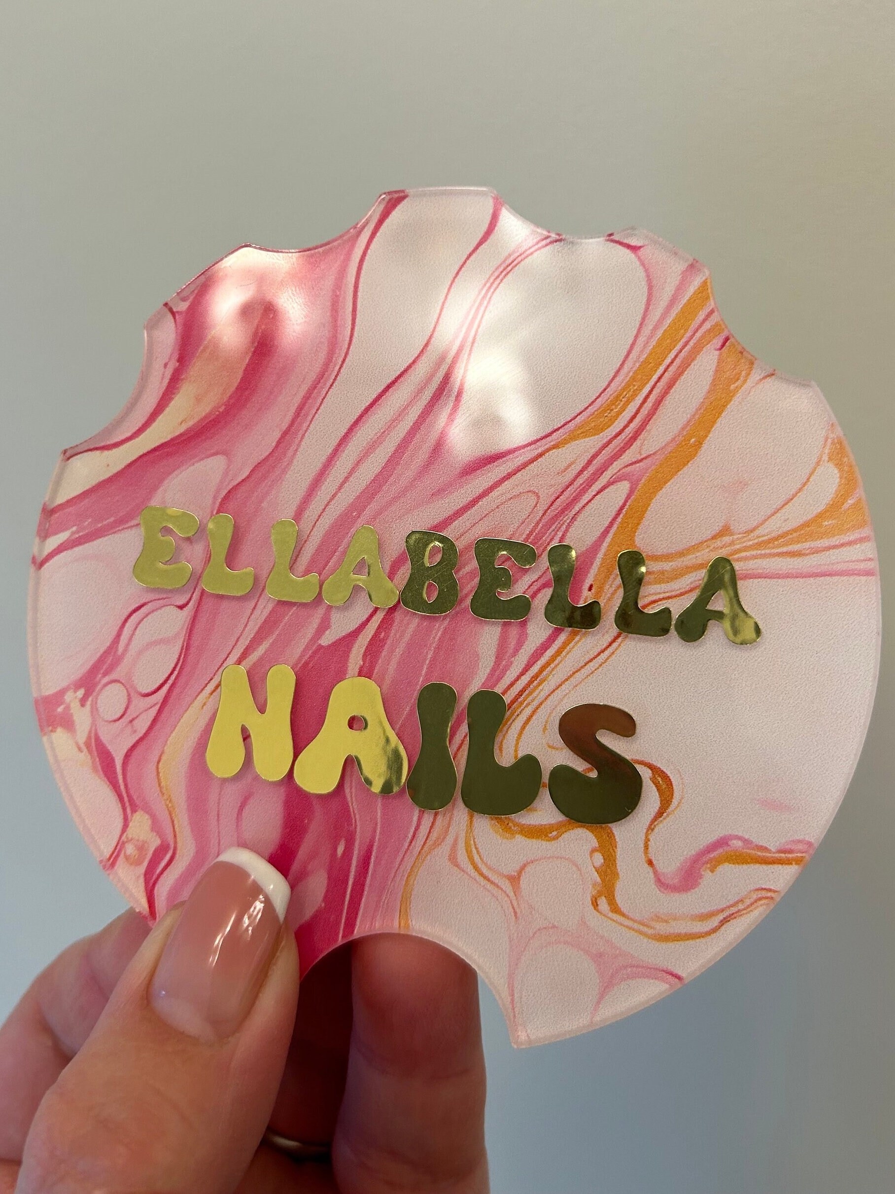 Personalised Nail Tech Prop/nailfie Acrylic Disk, Nail Photo Prop ...