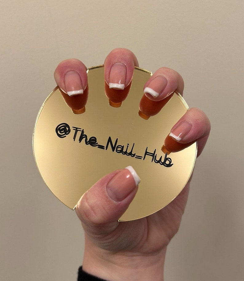 Personalised Nail Tech Prop/nailfie Acrylic Disk, Nail Photo Prop ...