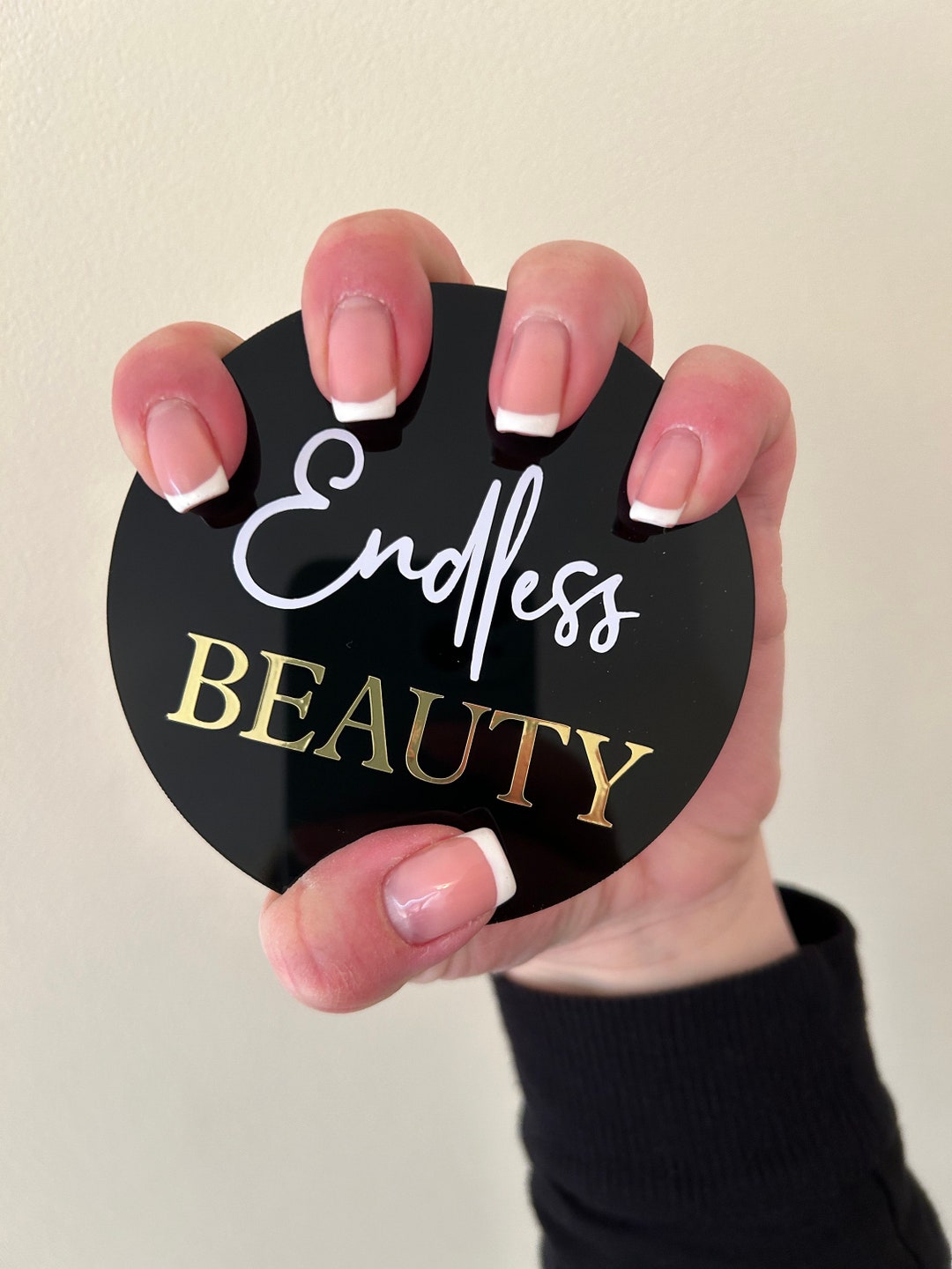 Personalised Nail Tech Prop/nailfie Acrylic Disk, Nail Photo Prop ...