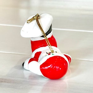Vintage 1980s Hand Painted Ceramic Santa Claus Ornament - Etsy