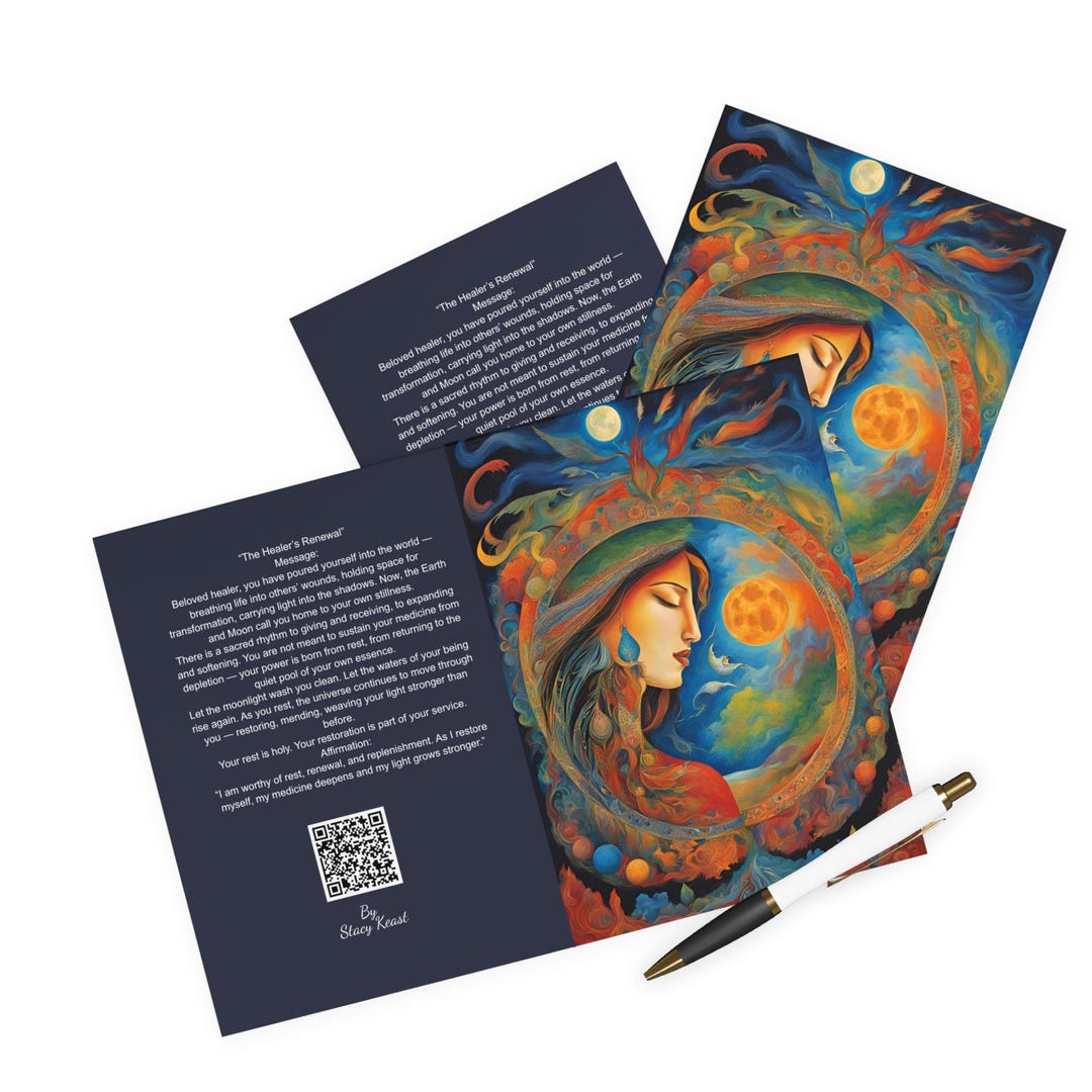 Oracle Reading Cards, Wise Woman Affirmation, Healing Art (5 Pack) - Etsy