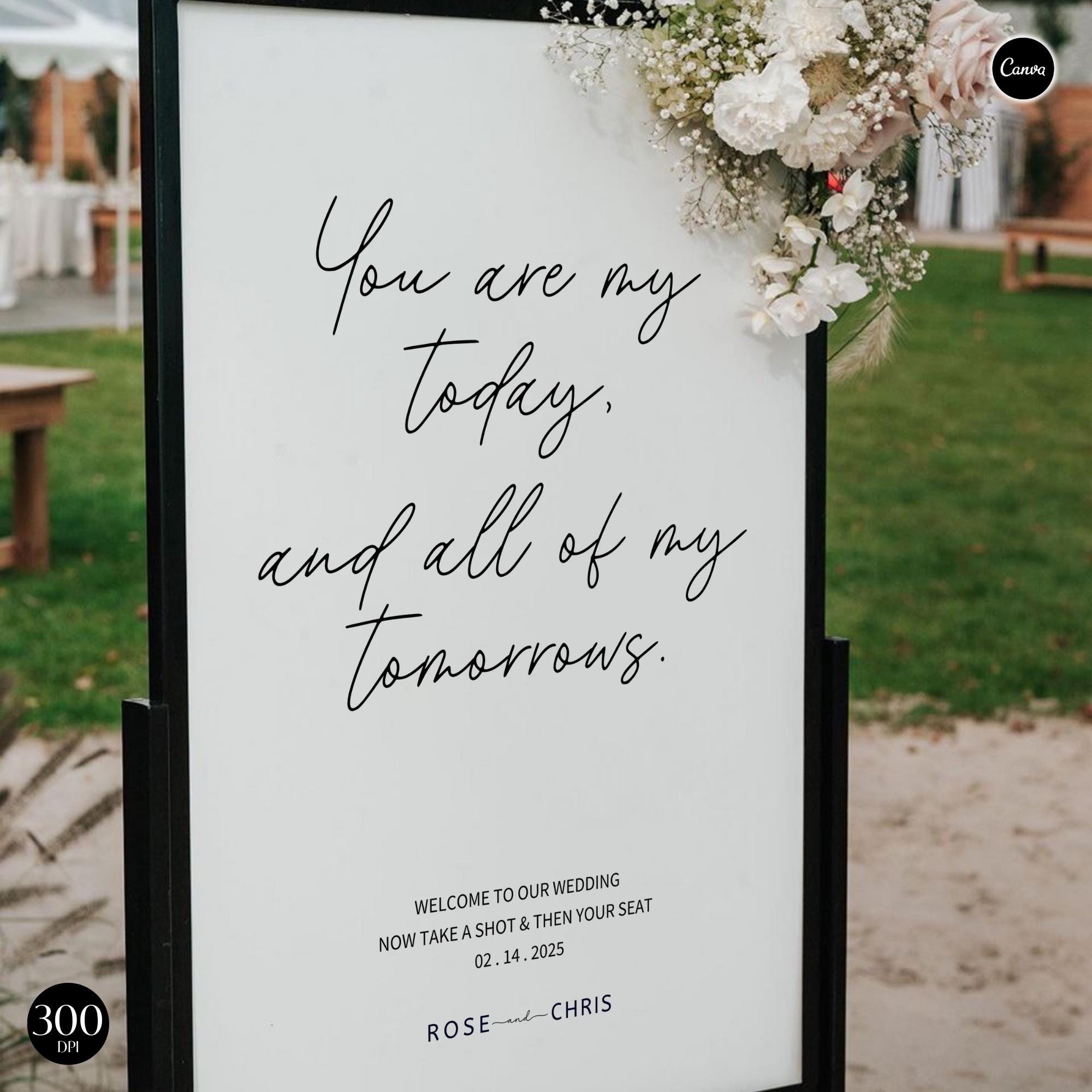 Wedding Welcome Sign, Wedding Signage, Entrance Sign, Ceremony Sign ...