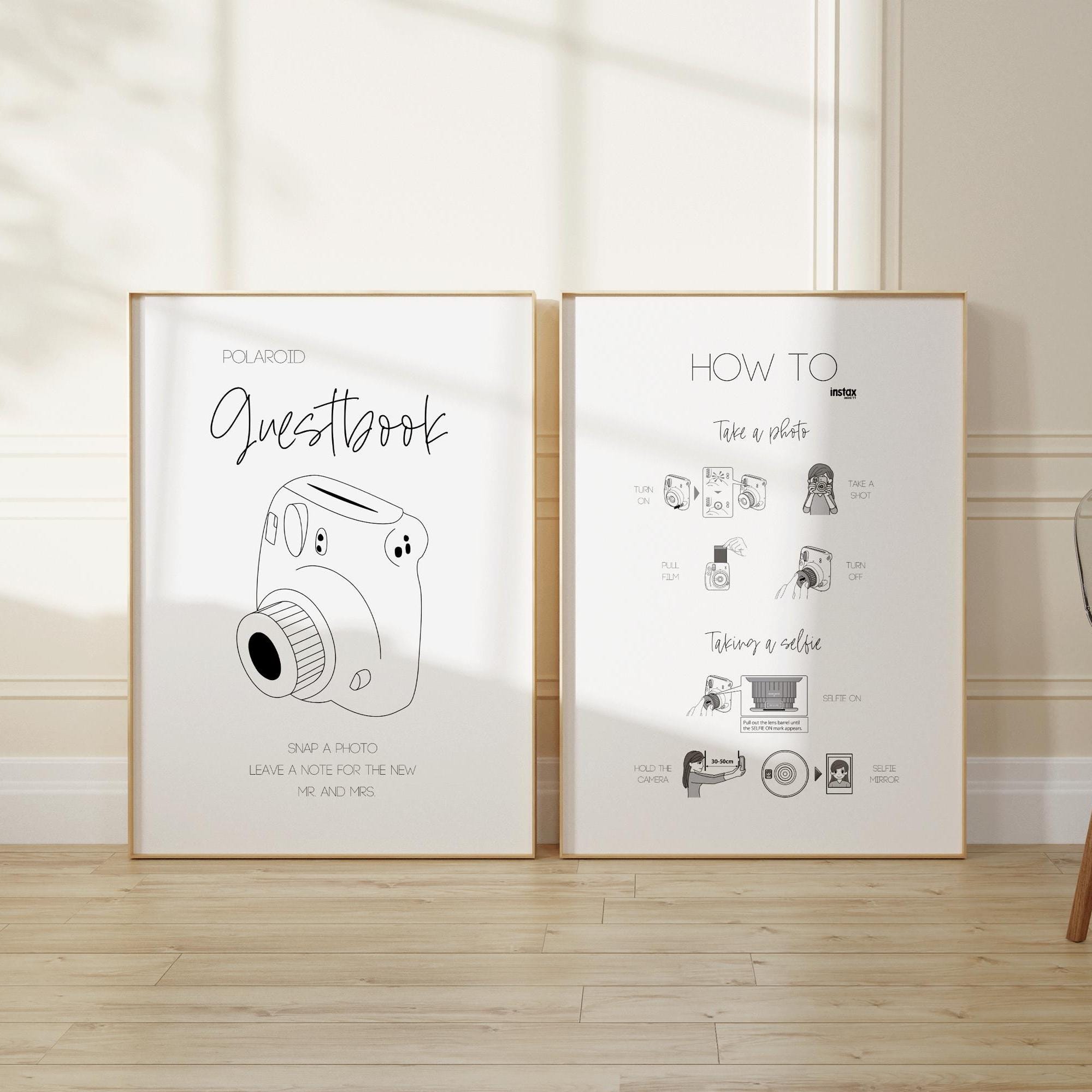 Polaroid Wedding Guestbook Sign, Photo Book Sign, Guestbook Wedding ...