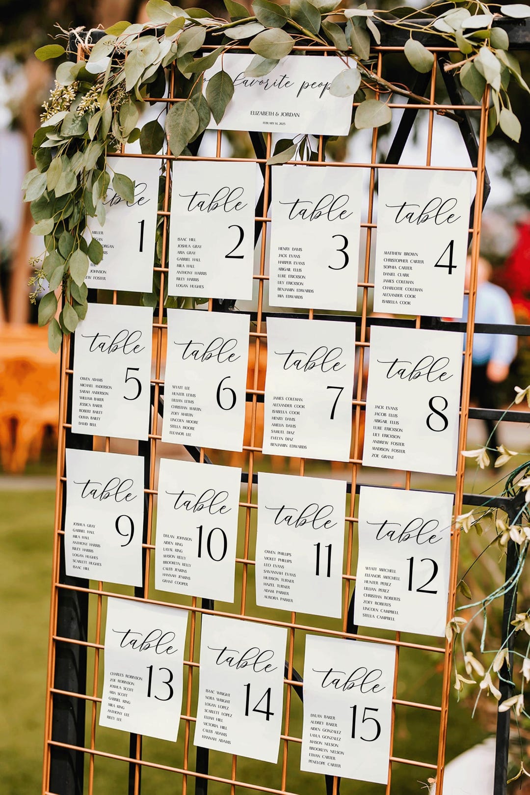 Wedding Seating Card Template, Wedding Table Number, 4x6 5x7 Seating ...