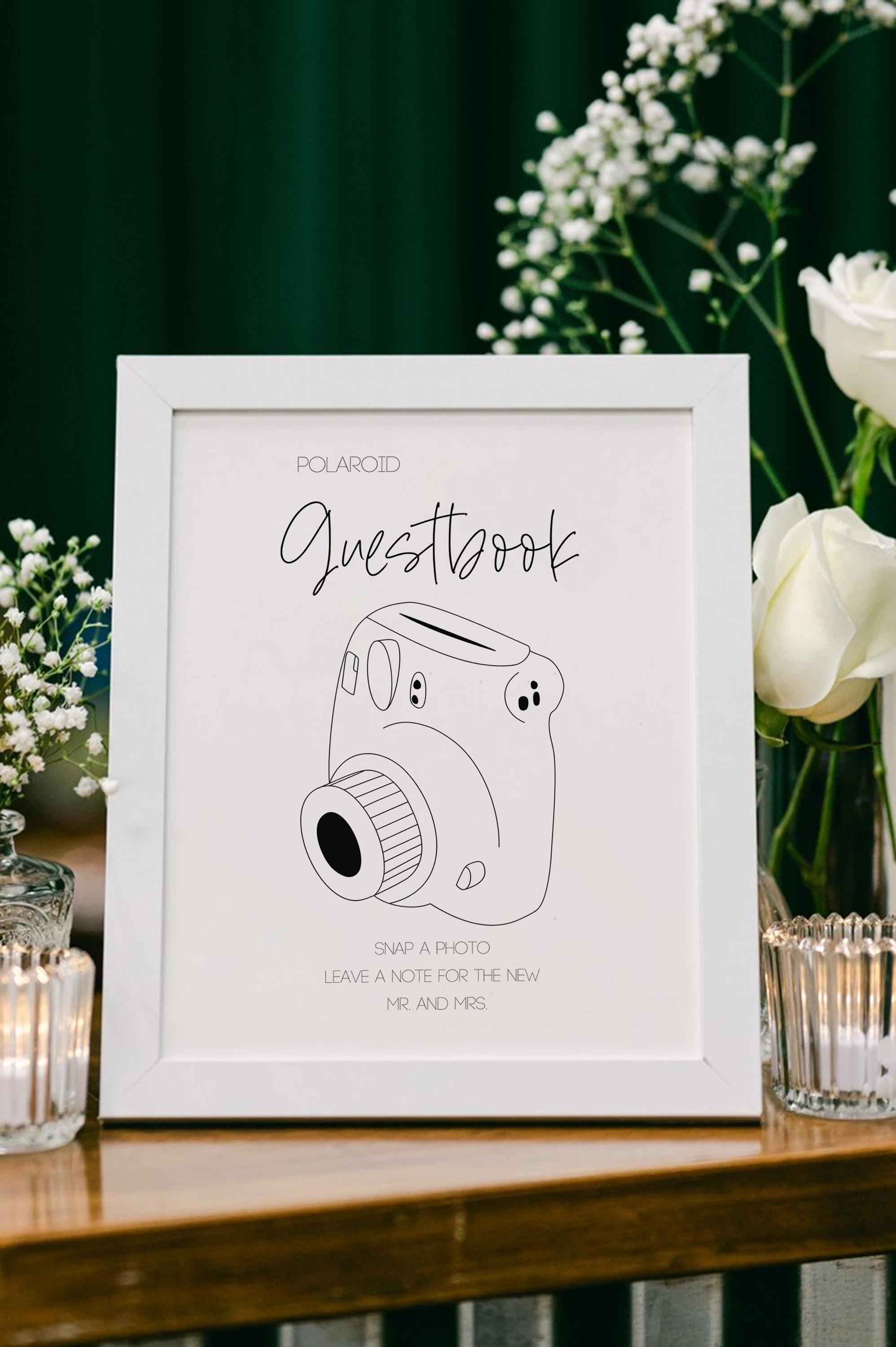 Polaroid Wedding Guestbook Sign, Photo Book Sign, Guestbook Wedding ...