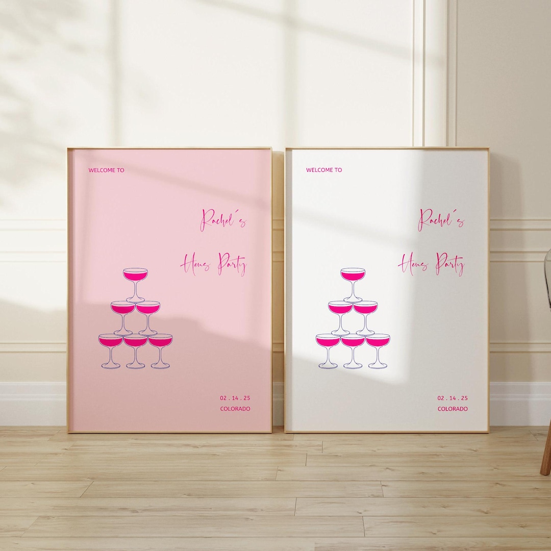 Editable Hens Party Sign Template, Classy Bachelorette Party Welcome ...