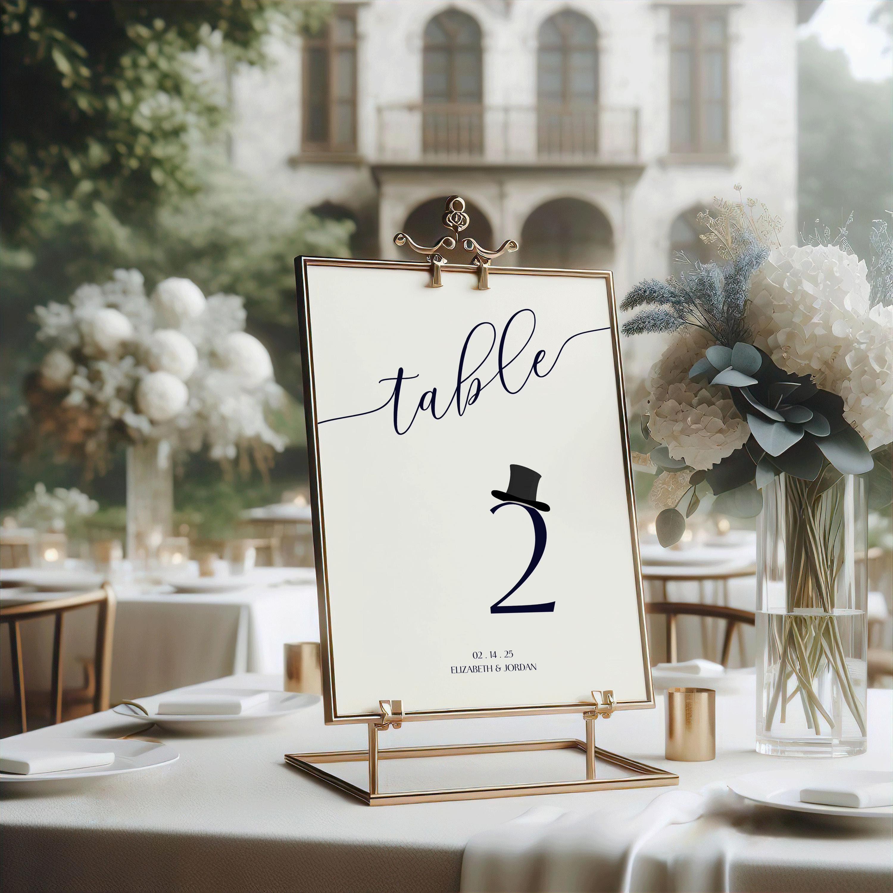 Wedding Table Number Template, 4x6 and 5x7 Seat Card, Reception Table ...