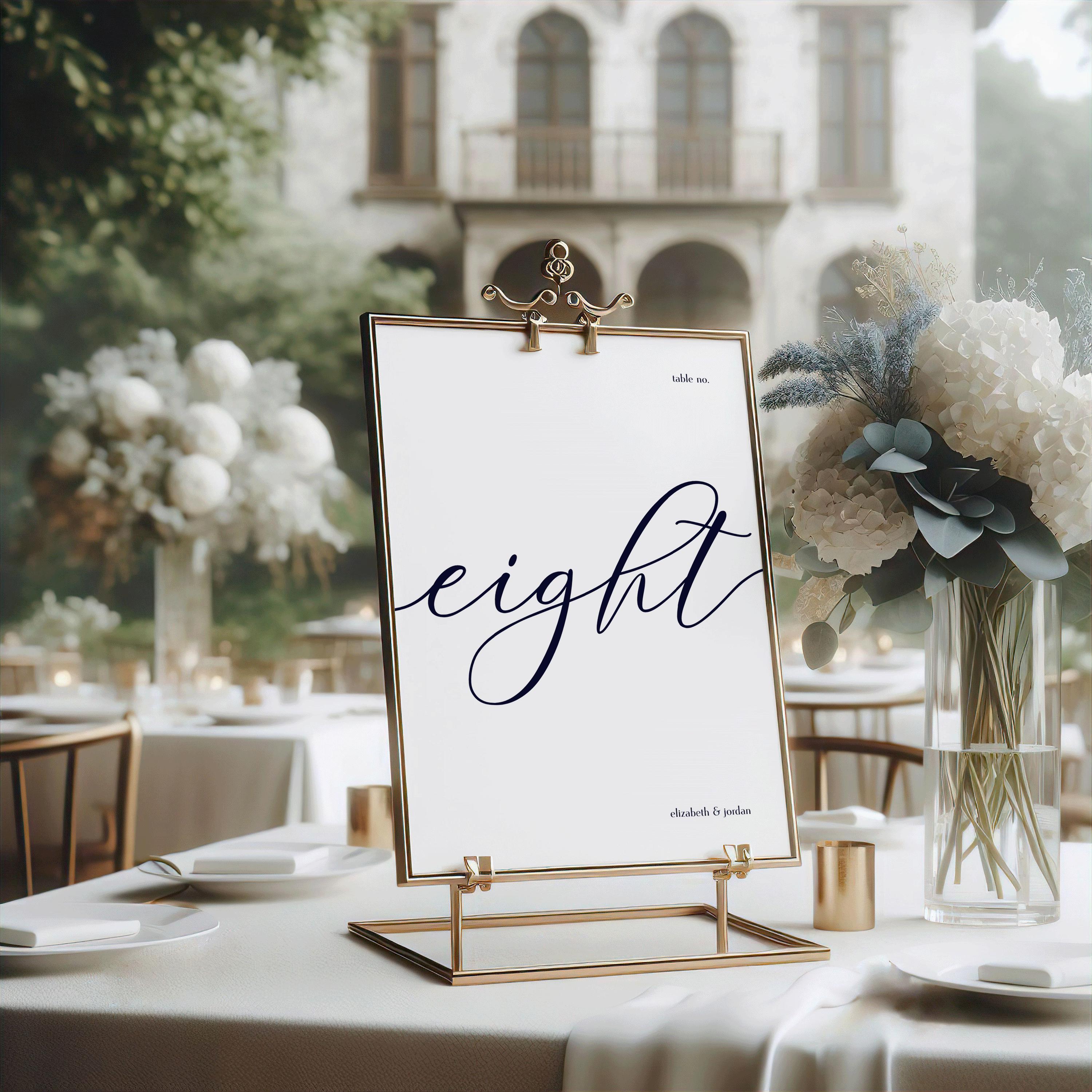 Wedding Table Number Template, 4x6 and 5x7 Seat Card, Table Number ...