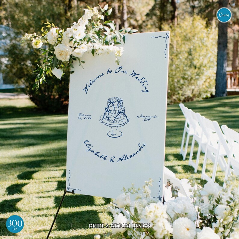 Wedding Welcome Sign, Wedding Signage, Entrance Sign, Ceremony Sign ...