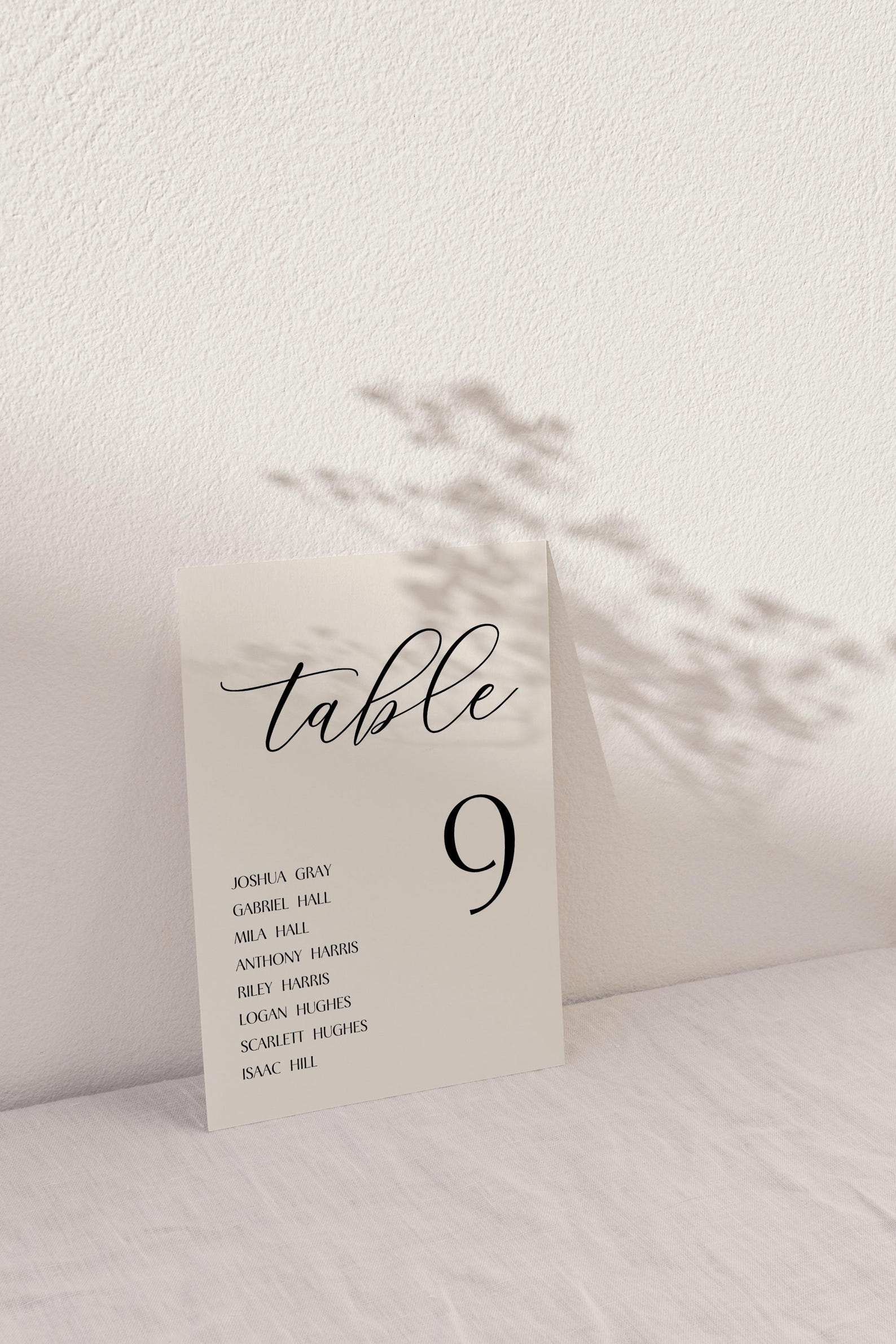 Wedding Seating Card Template, Wedding Table Number, 4x6 5x7 Seating ...