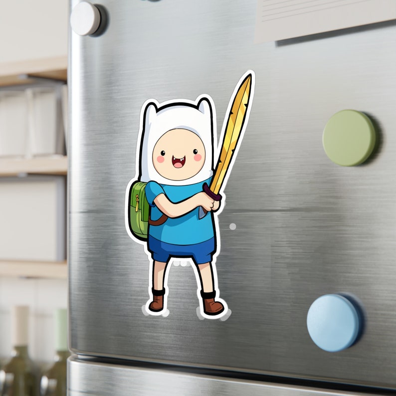 Finn Adventure Time Sticker Cute Cartoon Vinyl Art With Sword for Water ...