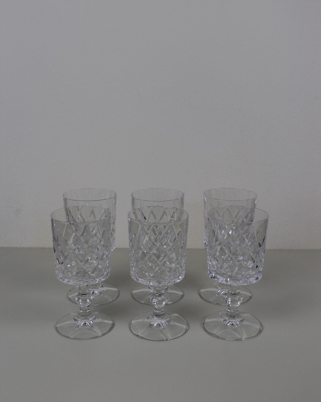 Vintage RCR (royal Crystal Rock) Crystal Glasses (x6) - Etsy