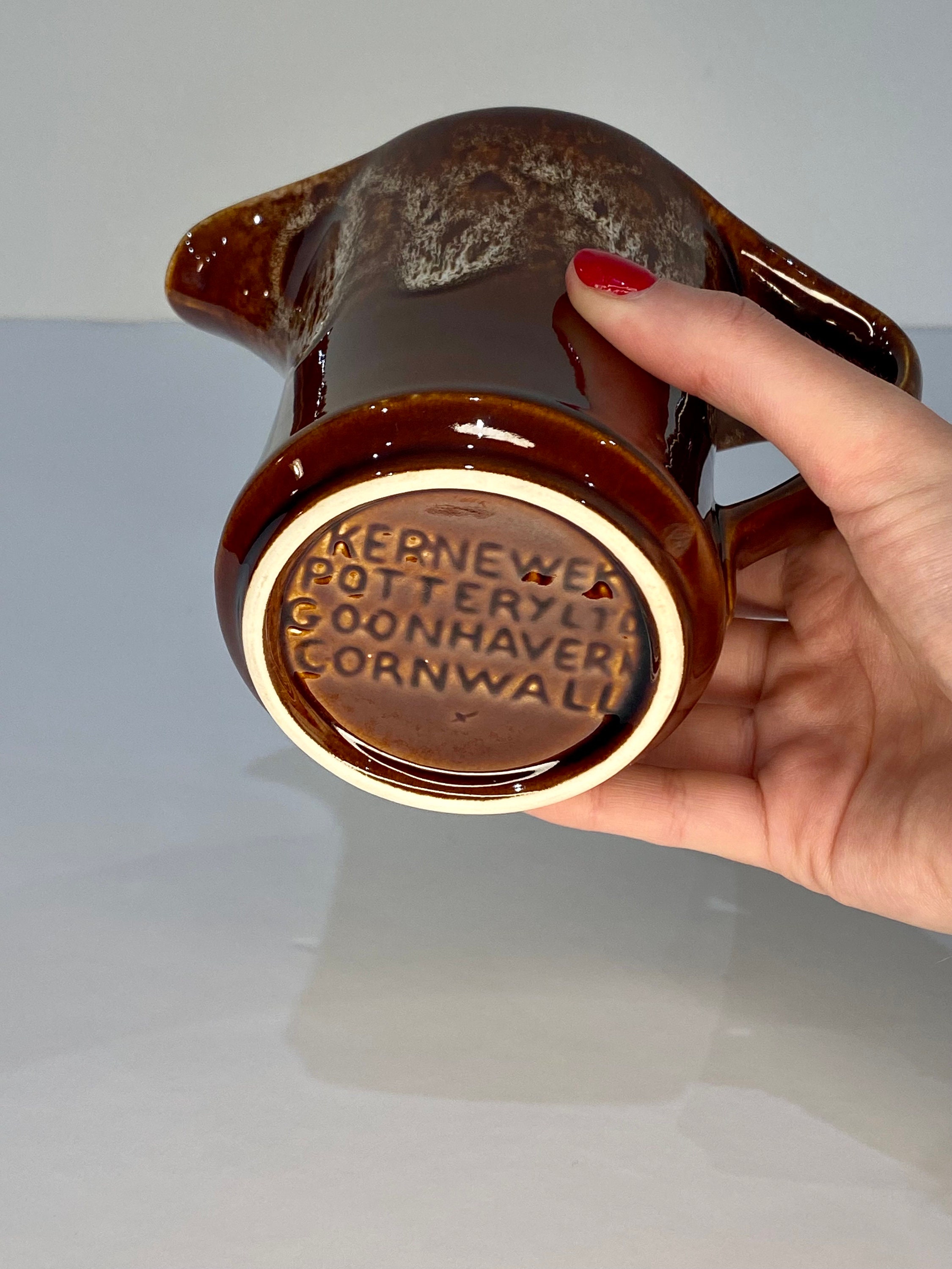 Vintage Kernewek Pottery Honeycomb Milk Jug/rustic Cornish Kitchenware ...