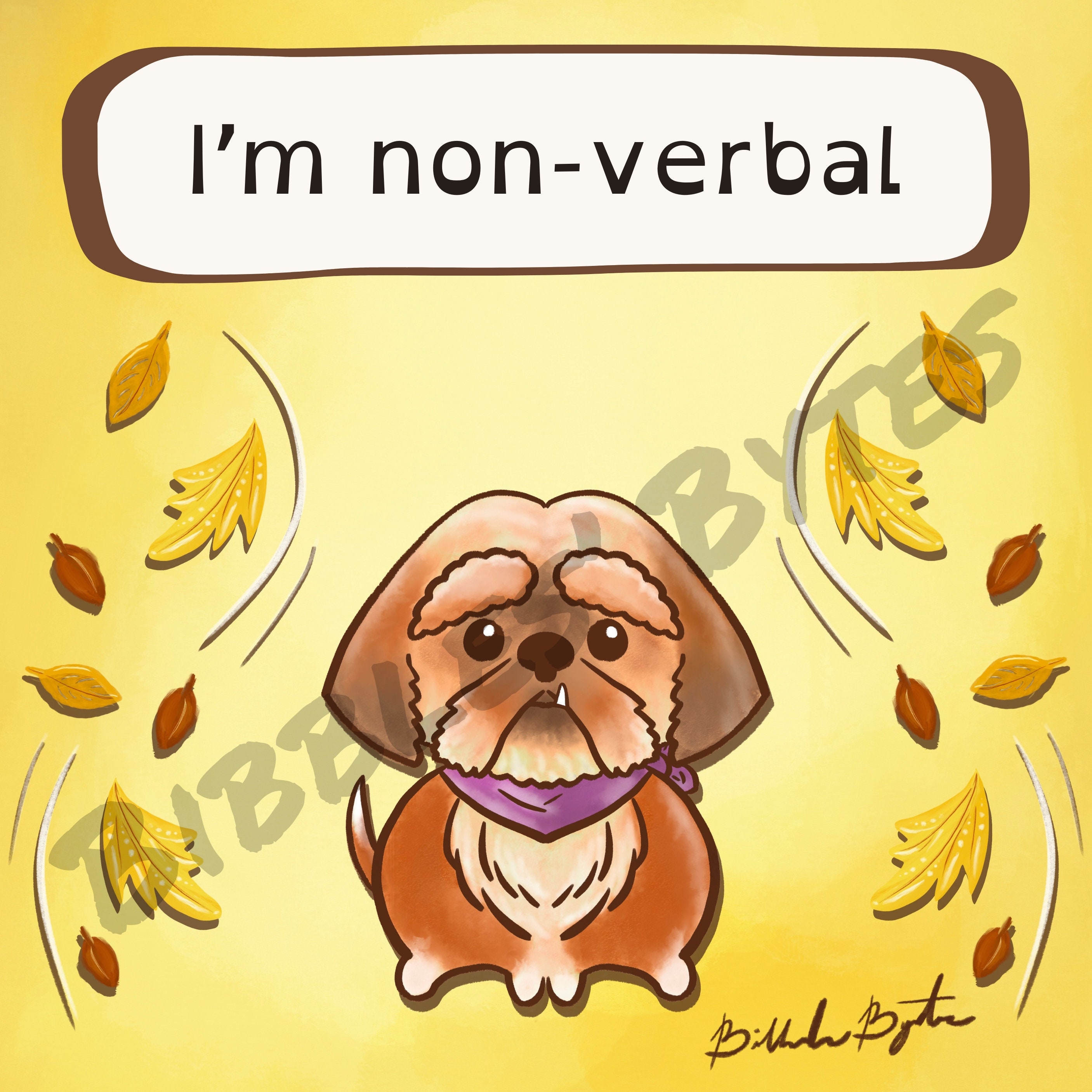 Non-verbal Communication Cards yellow Brown Dog Communication Assistive ...