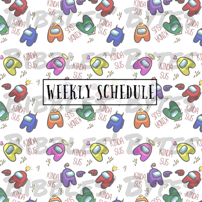 Printable Among Us "kinda Sus" Weekly Hourly Planner - Weekly Schedule ...