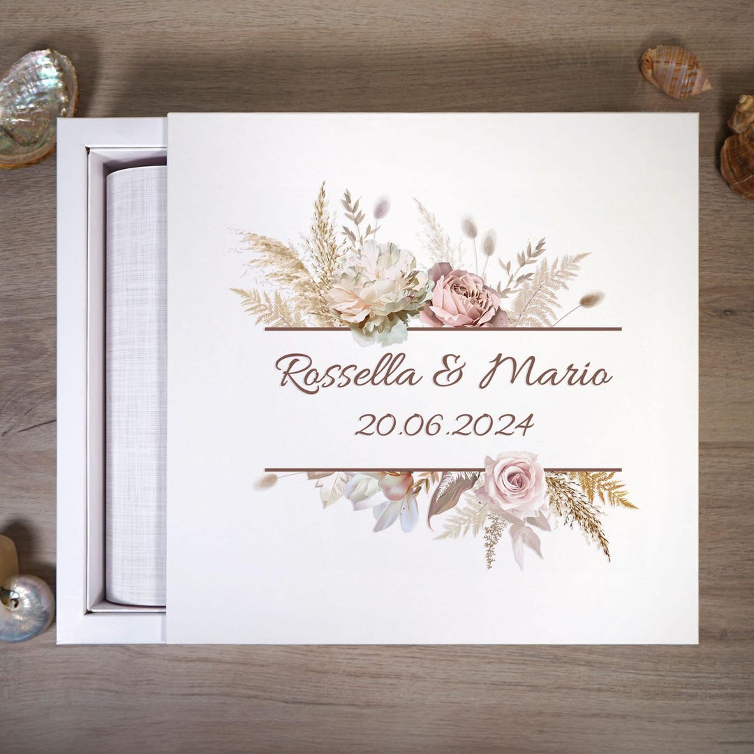 Gold Box Design, Wedding Album Box 30X30, Guest Book Box, Photo Album ...