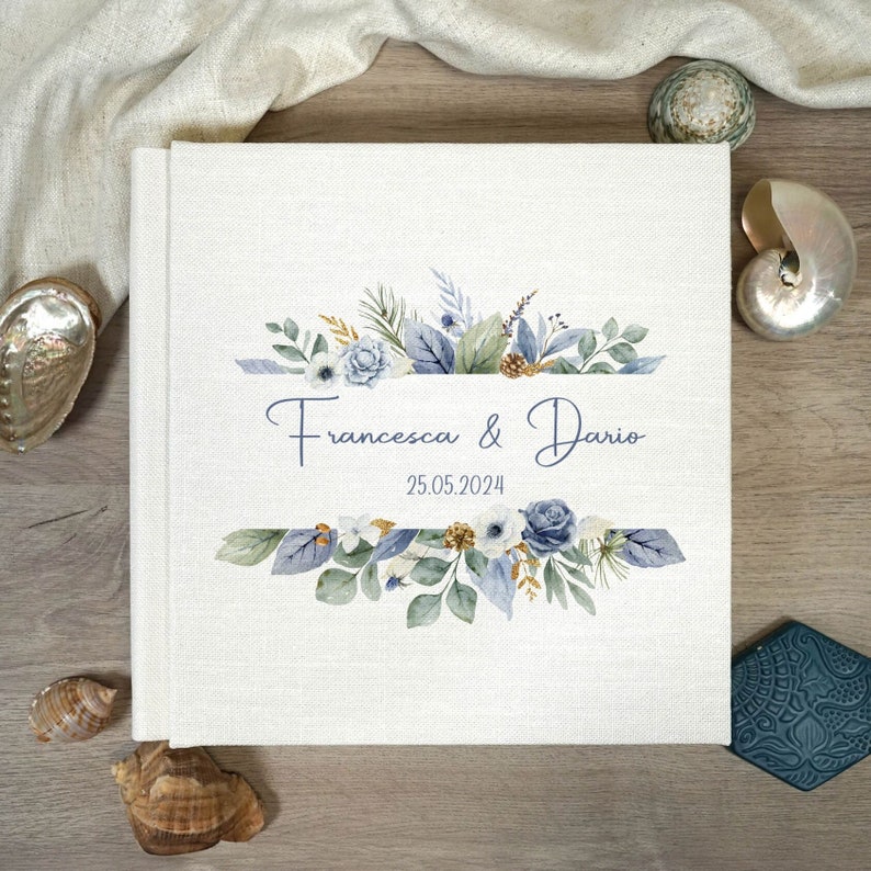 Personalised Wedding Photo Album, Linen Photo Album - Etsy