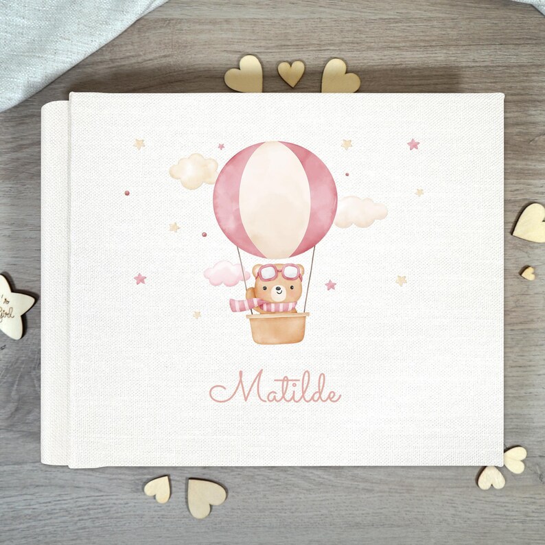 Customizable Photo Album, Baby Memory Album, Linen Photo Album, Faux ...