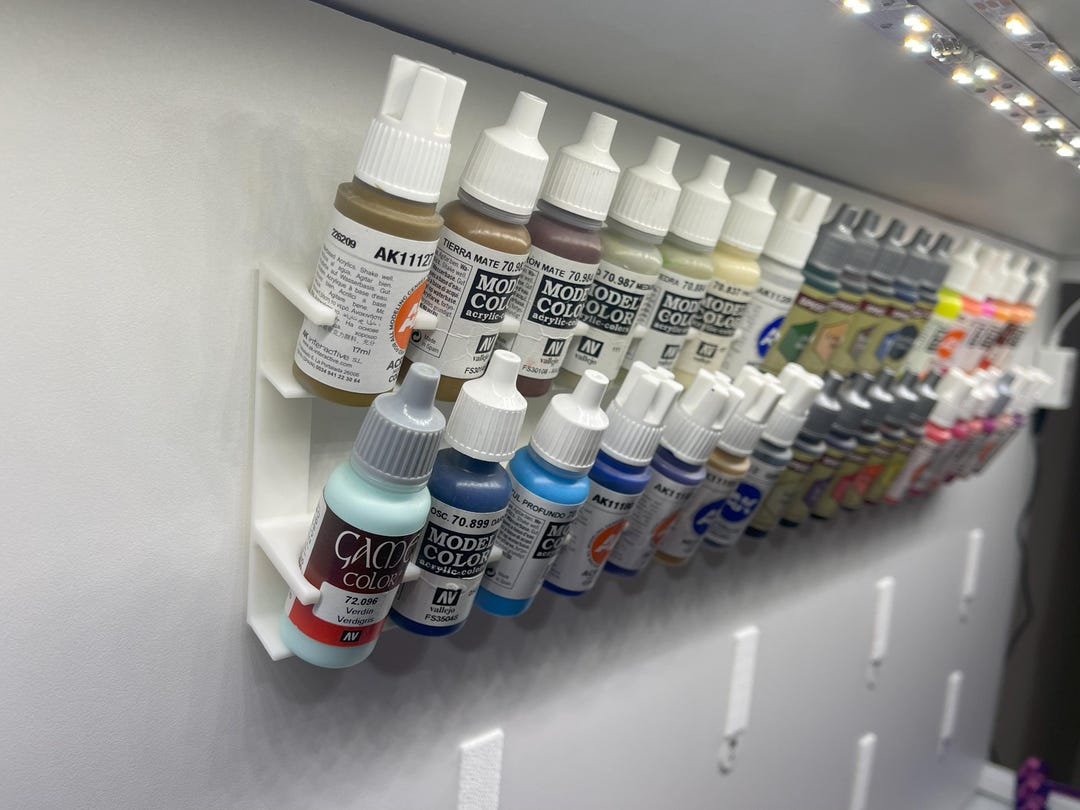 Wall-mounted Paint Rack for Vallejo and Army Painter Bottles. - Etsy