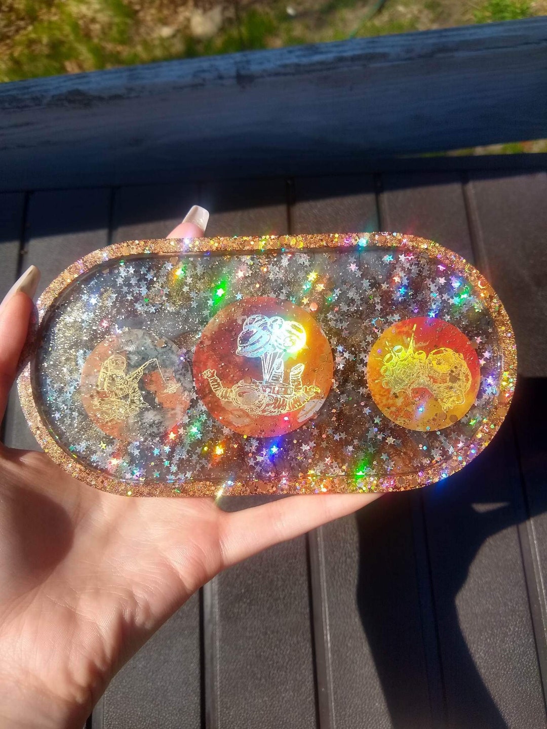 Resin Ring Tray Crystal Tray Space Tray Astronaut Tray Planet Tray ...