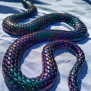 Color Shifting Snake | Resin Snake | Rainbow Snake | Black Snake - Etsy
